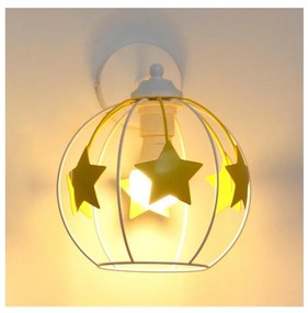 Dětská nástěnná lampa STARS 1xE27/15W/230V žlutá/bílá