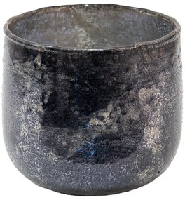 Skleněná čajová svíčka Houder Grey 13*12 cm – 13x12 cm