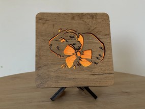 Li-Go "Morče s mašlí" lampa 19x19cm provedení povrchu: dub