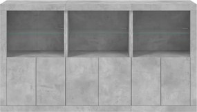 Příborník s LED osvětlením betonově šedý 181,5 x 37 x 100 cm 3209152