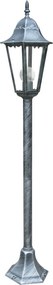 FAN LANT-FIRENZE/P1 Sloupkové svítidlo FIRENZE černá/stříbrná, 1xE27, IP44, 104 x 21 x 21 cm - FANEUROPE