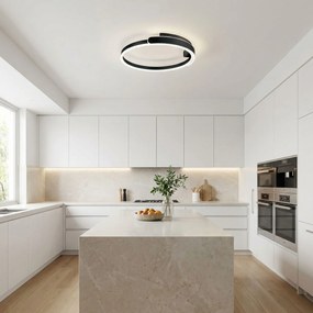 Toolight Toolight, LED stropní svítidlo 50cm, 35W, 4000K, 2000lm, APP1925-C, černá, OSW-66066