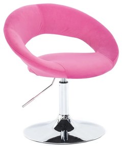 LuxuryForm Židle NAPOLI VELUR na stříbrném talíři - růžová