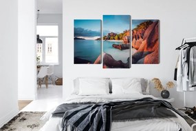 Vícedílný obraz Pláž Na Seychelách Nedostatek Nedostatek Plátno Canvas 180x120