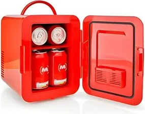 Melissa Mini chladnička červená / Mini lednička / 4 l / chlazení a ohř