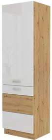 Potravinová kuchyňská skříňka Arryn 60 DK-210 2F (dub artisan + lesk bílý). 1024701