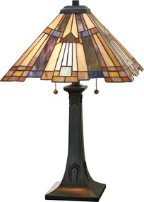 Elstead INGLENOOK vitrážová lampa 64 cm 2x60W