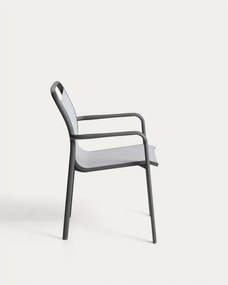 Tmavě šedá zahradní židle Luri – Kave Home