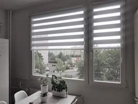 ZEBRA-SHOP Roleta DEN A NOC / MINI / PREMIUM / ŠEDÁ / BH 27 Barva mechanizmu: bílá, Výška: 150, Šířka: 30
