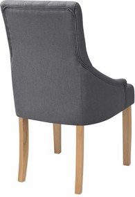 Jídelní židle 2 ks tmavě šedé textil 243636