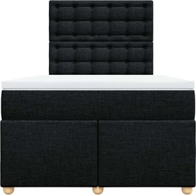 Box spring postel s matrací černá 120x190 cm textil 3293535