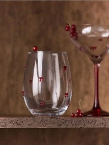 Sinsay - Sklenice s motivem mašliček - červená