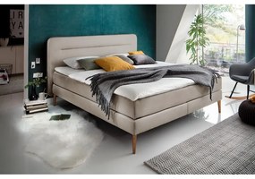 Béžová boxspring postel 180x200 cm Massello – Meise Möbel