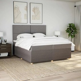 Box spring postel s matrací taupe 200x200 cm textil 3294460