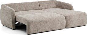 Taupe žinylková rozkládací rohová pohovka (pravý roh/s lenoškou) Laira – Kave Home