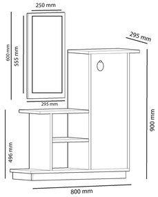 Předsíňová sestava Asia Oak and Anthracite