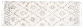 Kusový koberec shaggy Azteco krémově šedý atyp 70x250cm