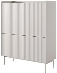 Komoda Level A vysoká 103 4D beige/dub scandi