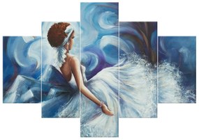 Gario Ručně malovaný obraz Krásná žena během tance - 5 dílný Rozměry: 150 x 70 cm