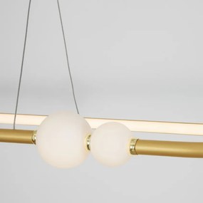 Zlaté závěsné LED světlo Nova Luce Celia 100 cm