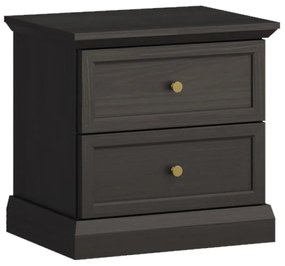 LUCCA c | noční stolek SN se zásuvkami | 51,9 cm | černá