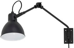 OnaDnes -20% Černá kovová nástěnná lampa Bloomingville Jili 16 cm