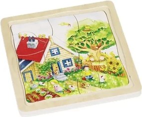 GOKI Vývojové dřevěné puzzle Roční období / od 3 let