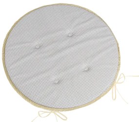 Bellatex Sedák Adéla kulatý hladký průměr 40 cm Kostička Šedá,Bílá