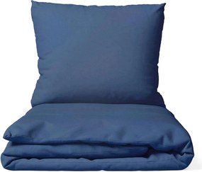 Perkálové bavlněné prodloužené povlečení Jednobarevné - tmavě modré 2 Velikost: 140 x 220 + 70 x 90