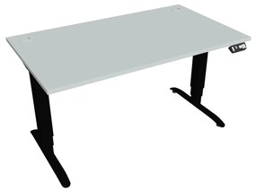 Elektr. nastavitelný stůl 140x80 s pamětí - HOBIS MOTION MS 3M 1400 Dekor stolové desky: šedá, Barva kovové podnože: černá