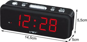 Verk Group Budík elektronický síťový vedl 24h alarm