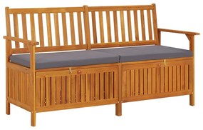 Úložná lavice s poduškou 148 cm masivní akáciové dřevo,  316740
