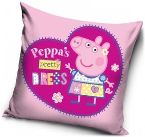Polštář Prasátko Peppa - motiv modelka - 40 x 40 cm