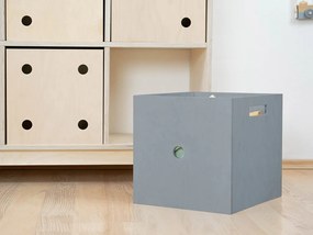 Benlemi Dřevěný úložný box DICE s čísly ve stylu hrací kostky Zvolte barvu: Tmavě šedá, Varianta: Jednička