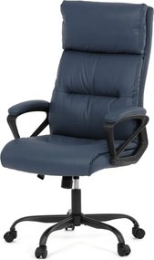 Kancelářské křeslo KA-Y346 BLUE, houpací mechanismus, modrá ekokůže (64 x 75) cm