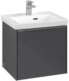 Villeroy & Boch Subway 3.0 - Umyvadlová skříňka, 473x429x408 mm, 1 zásuvka, grafitová C58000VR