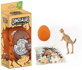 Puzzle 30 dílků dino + vejce s kostrou dinosaura