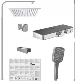 Schütte 60531 - Sprchová sada s termostatickou baterií OCEAN l. chrom/antracit