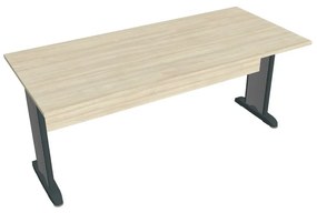 Stůl jednací rovný 180 cm - Hobis Cross CJ 1800 Dekor stolové desky: akát, Dekor lamino podnože: akát, Barva nohou: černá