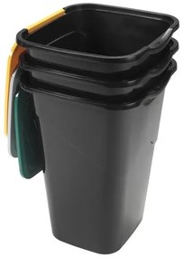 Plastový odpadkový koš na tříděný odpad HEIDRUN 3x50l