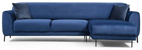 Designová sedačka Haylia 287 cm modrá - pravá