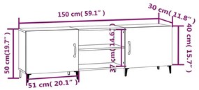 TV skříňka hnědý dub 150 x 30 x 50 cm kompozitní dřevo