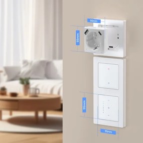 Immax NEO 07544L - Chytrá zásuvka E 16A/230V + 1xUSB-A+1xUSB C PD 20W Wi-Fi