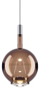 Lodes 14824 4630 Sky-Fall Round Medium, závěsné svítidlo z bronzového skla, 14W LED 3000K dim, výška 38cm
