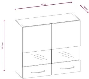 Kuchyňská linka VALERIA 240 cm hnědá/dub sonoma