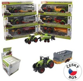 Farm Collection Traktor s přívěsem 27 cm