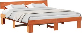 Rám postele Voskově hnědá 200 x 200 cm Masivní borové dřevo 3382291