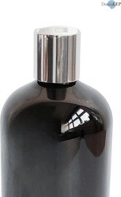 Dávkovač na mýdlo 500 ml černý s bílo-stříbrným DISC TOP BELA