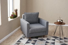 Atelier del Sofa 1-místná pohovka - křeslo Eva - Grey, Šedá