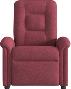 Elektrické polohovací křeslo vínové textil 3303237